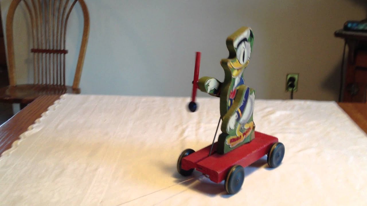 Donald Duck Fisher Price Pull Toy - YouTube