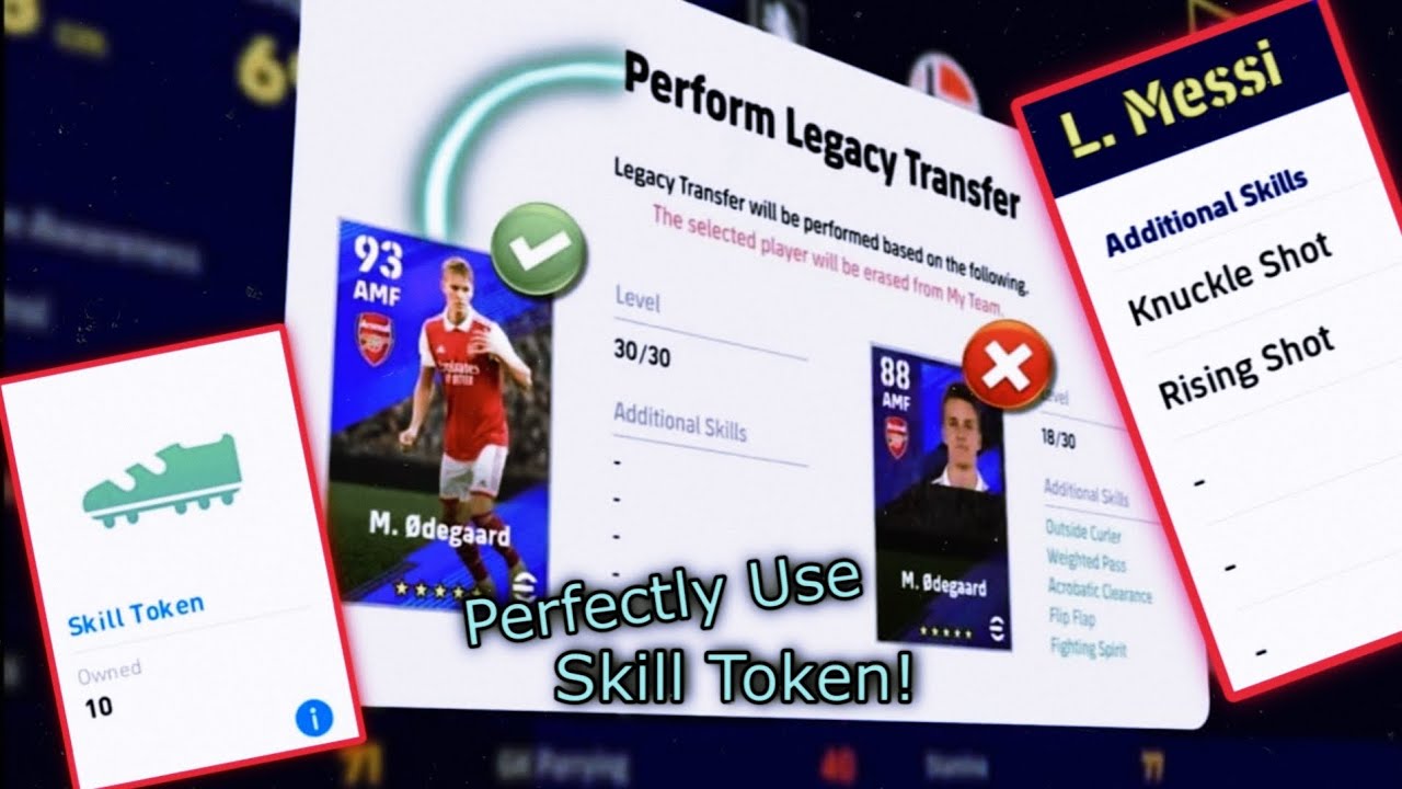 How to use skill token? Perfectly Legacy transfer! Efootball 23 - YouTube