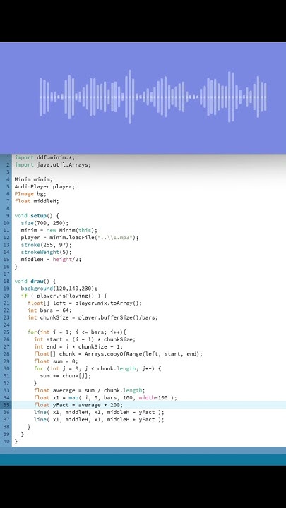 Audio waveform with processing #coding #fun #visualizer - YouTube