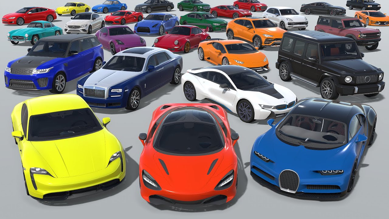 30 Cars Pack with Interior - Racing Cars - Promotional Video - YouTube