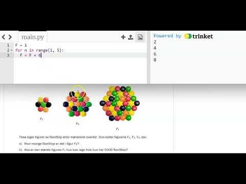 Figurtalloppgave med Python (for og while - løkker) - YouTube