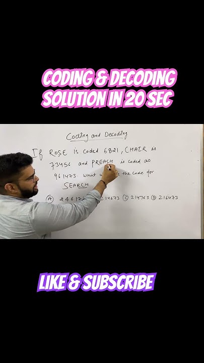 Coding And Decoding Shorts Short Shortsvideo Youtubeshorts Shortvideo Ssc Ytshorts Viral