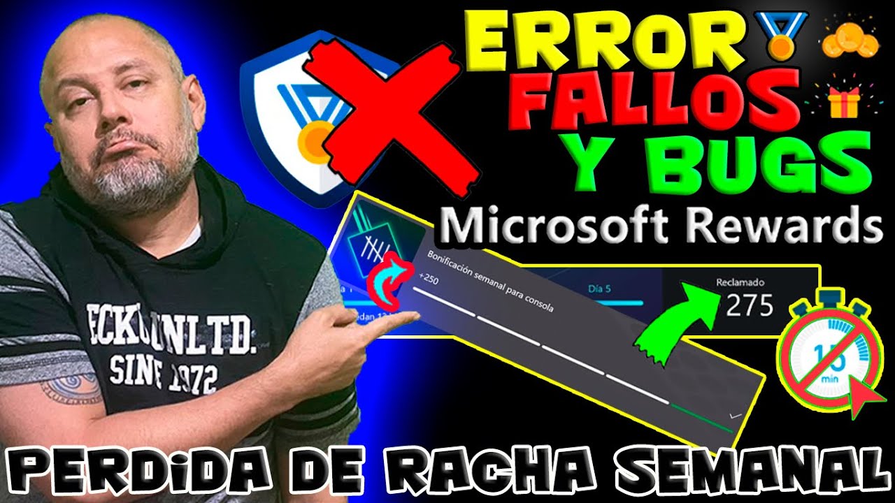 💀 FALLOS, ERRORES y BUGS en los MICROSOFT REWARDS 🏅 Se PIERDEN las ...