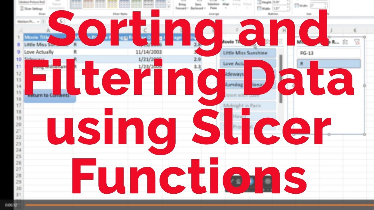 Sorting And Filtering Using Data Tables And Slicer Functions In Excel 8775
