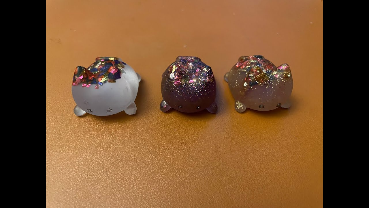 Clear Cast With Color Glass Shard Mini Kitties Youtube