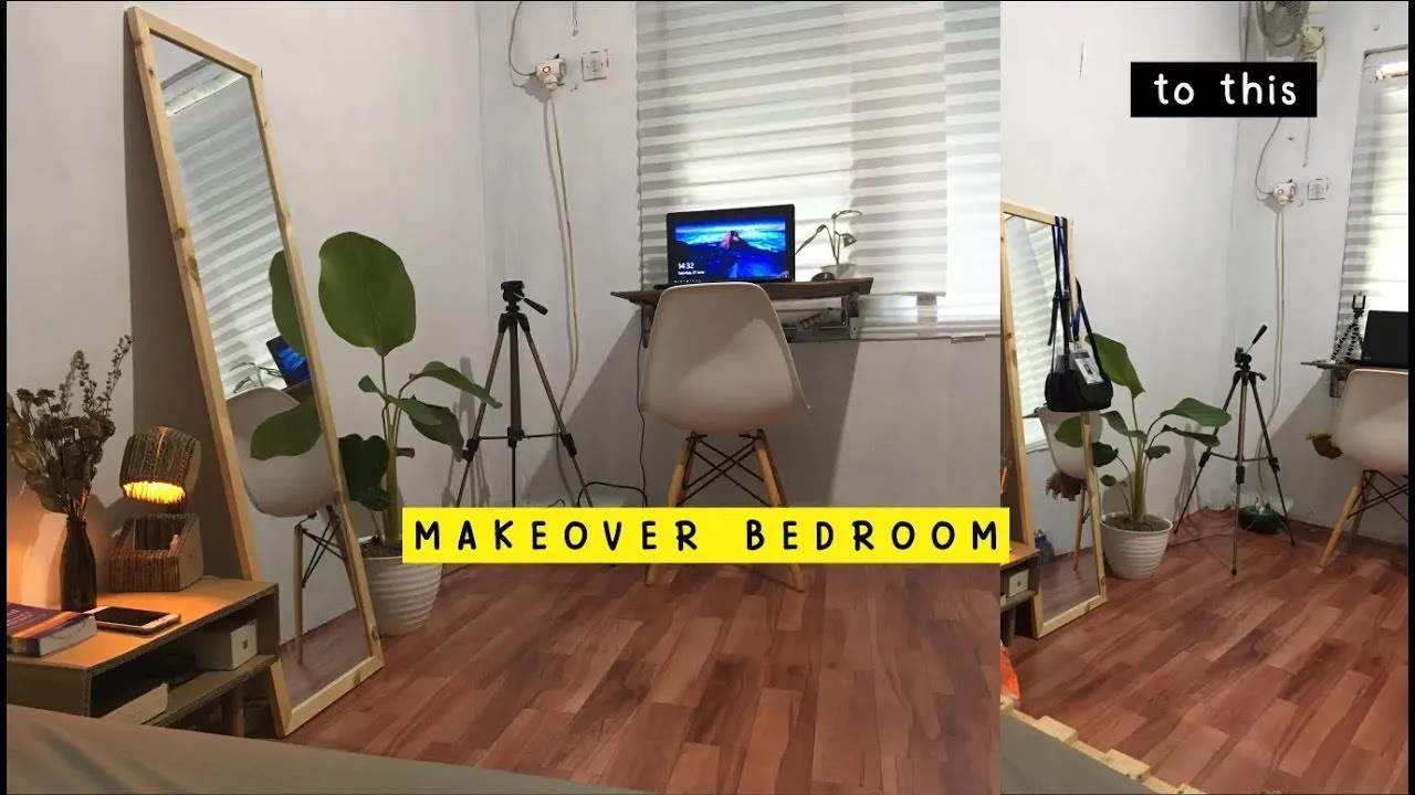 Dekor Kamar Kost Minimalis dan Aesthetic | Bedroom Extreme Makeover ...