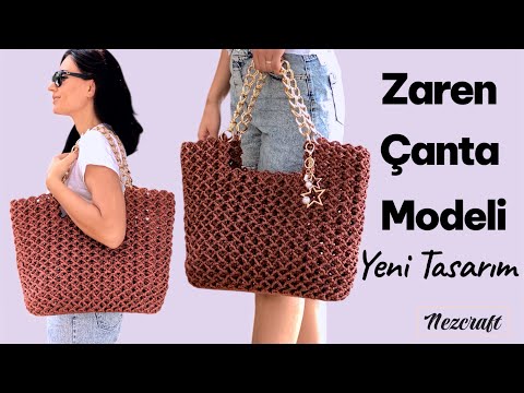 Zaren Örgü Çanta Yapımı | Kolay ve Şık Hasır Çanta Modeli Anlatımlı