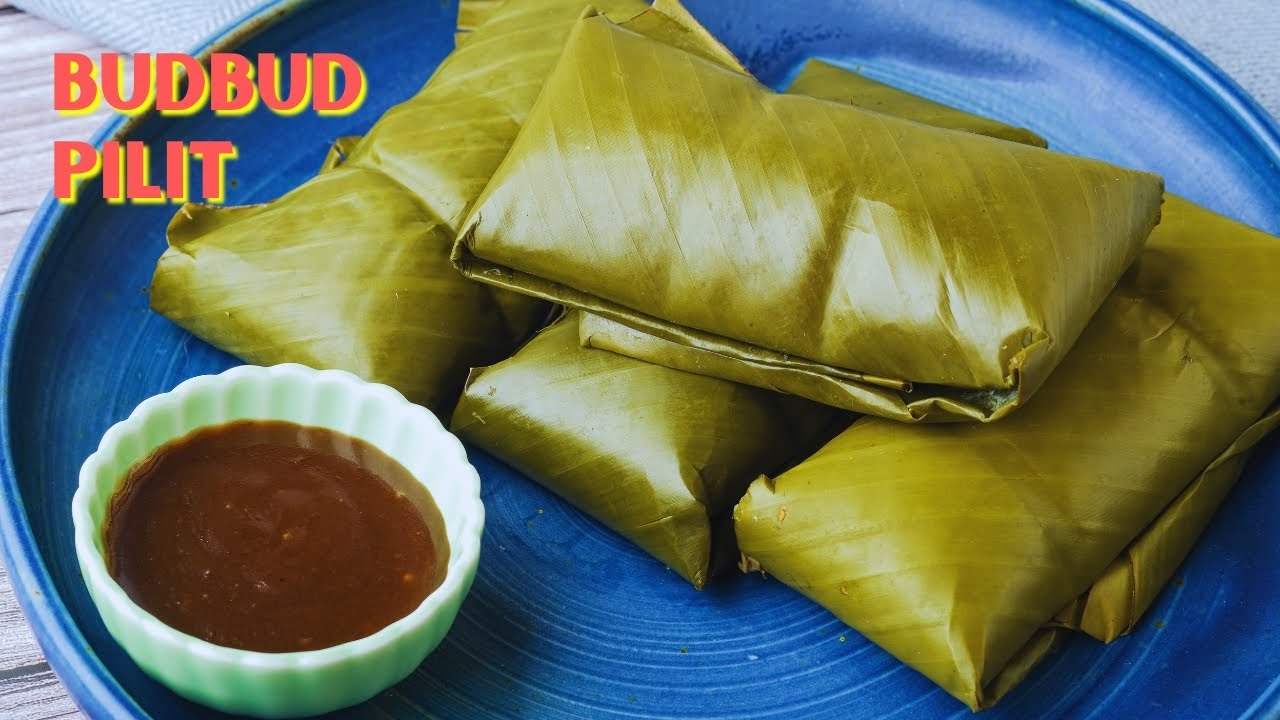 Delicious Sticky Rice Wrapped In Banana Leaves - Traditional Filipino ...