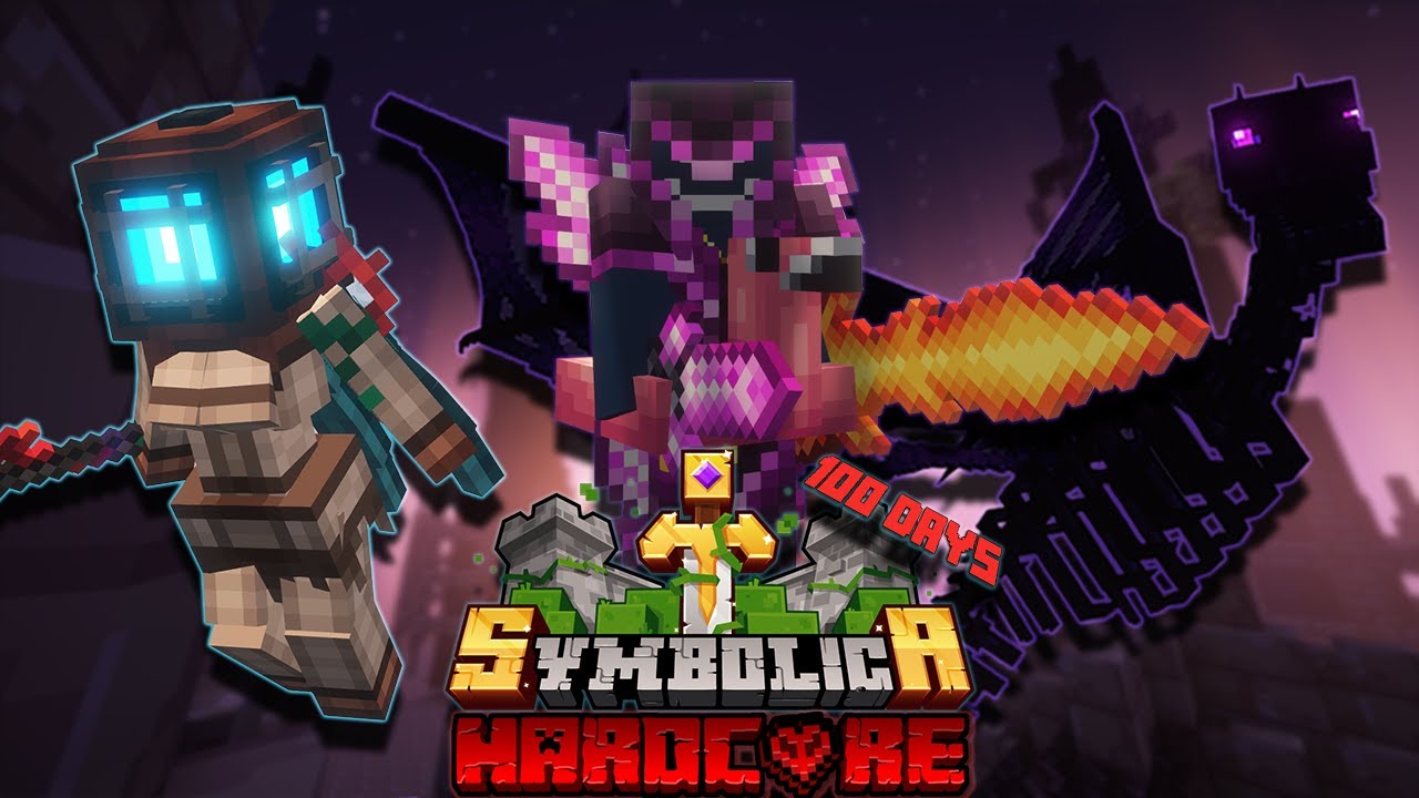 I Survived 100 Days In Hardcore Symbolica Minecraft - YouTube