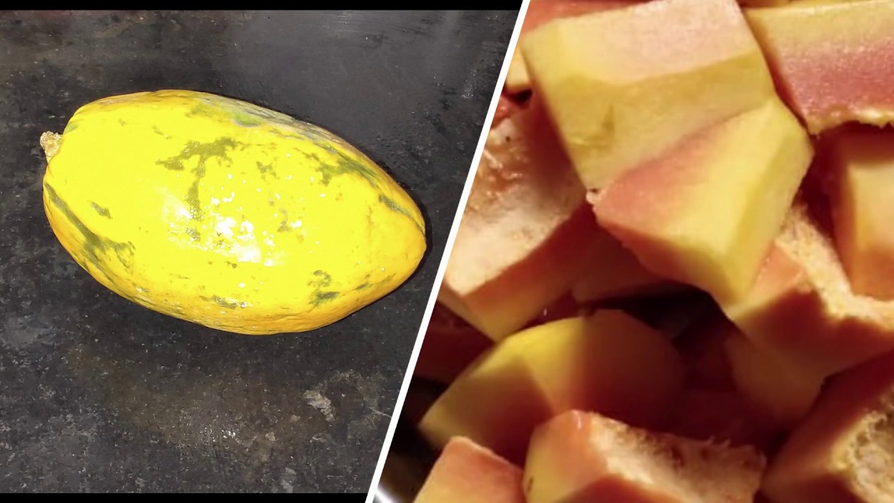 Peel and Serve Papaya | How to clean, cut and eat a papaya! - YouTube