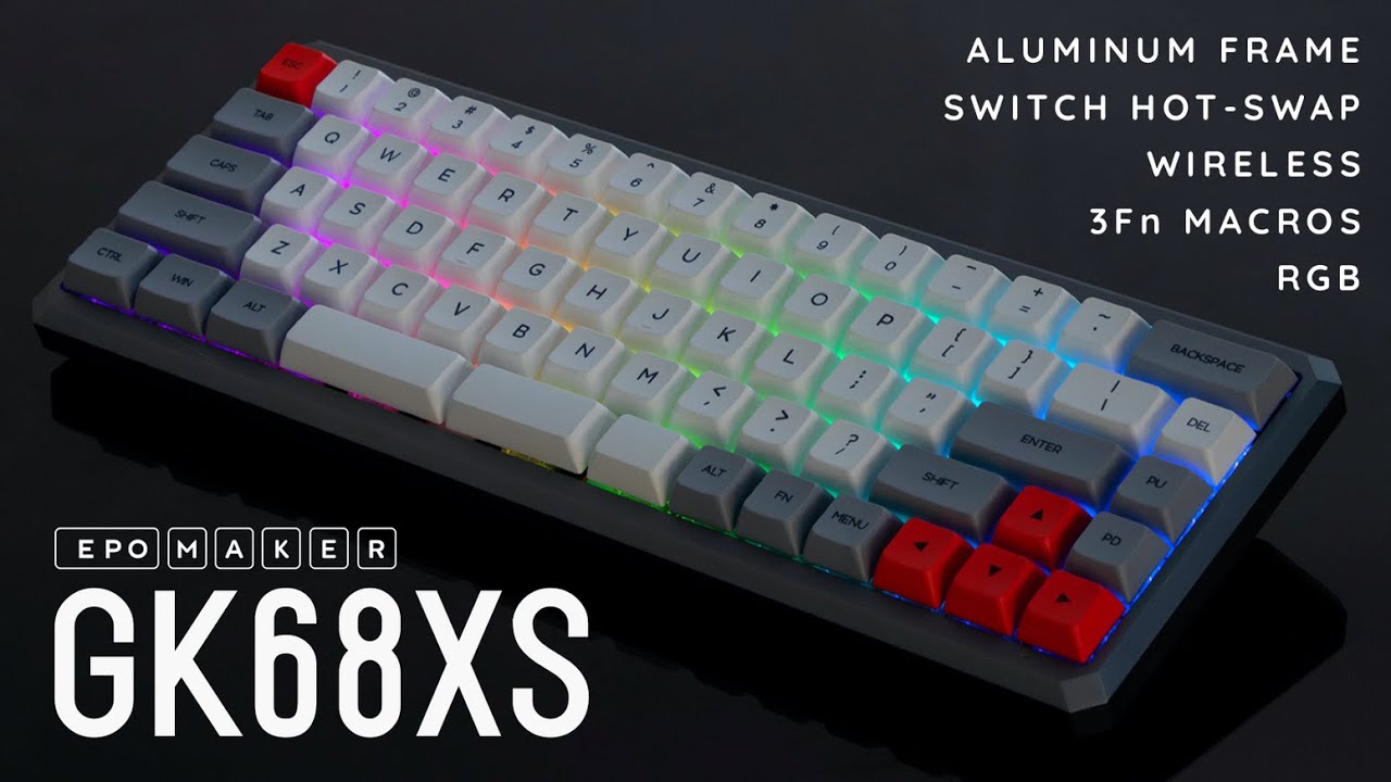 Epomaker GK68XS Bluetooth Mechanical Keyboard - YouTube