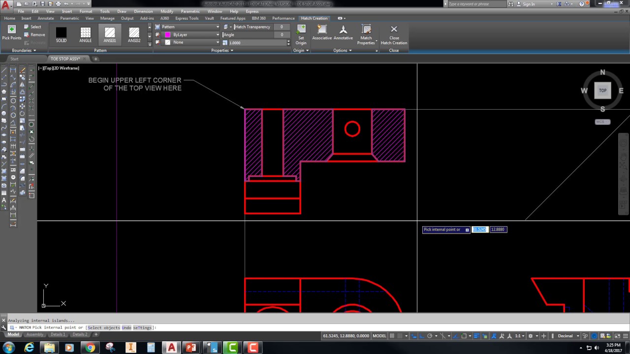 CUTTING PLANE AND CENTER LINES TOE STOP BASE - YouTube