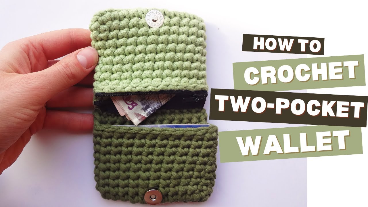 Crochet Two-Pocket Wallet Tutorial | Beginner-Friendly Step-by-Step Guide - YouTube