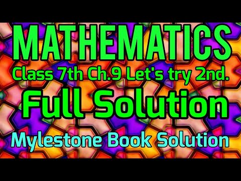 Ratio part 2/Class 7th ch 9 Let's try 2nd./Mylestone Book Solution ...