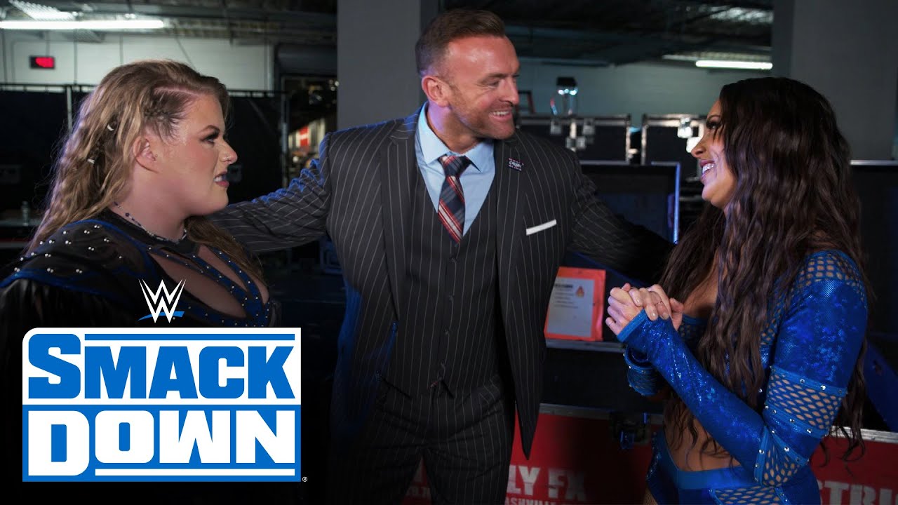 Nick Aldis informs Green and Niven of a match on Raw: SmackDown ...