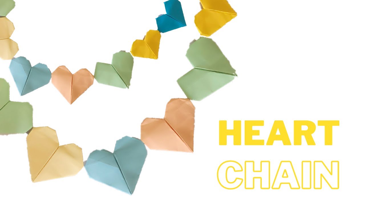 Heart chain | DIY | Origami | Easy & Fun - YouTube