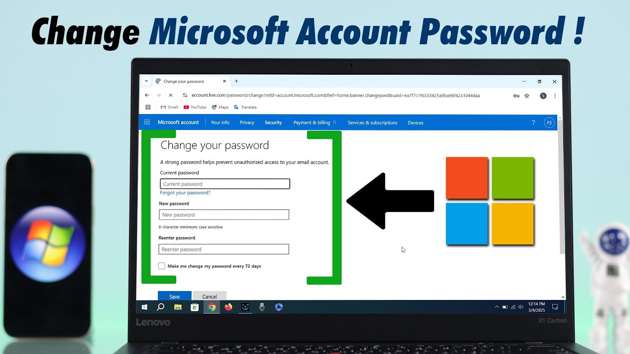 How to Change Microsoft Account Password! [Step by Step Guide] - YouTube