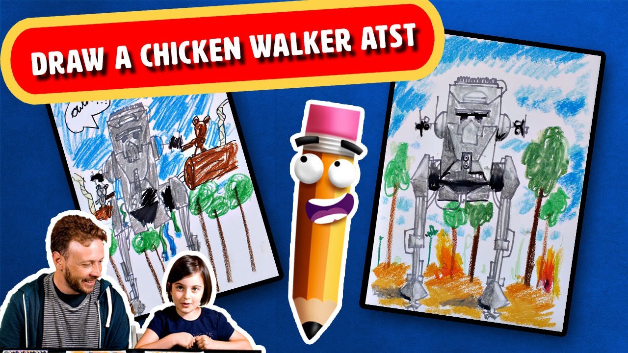 How to Draw ATST - chicken walker | #howtodraw #ATST #starwars - YouTube