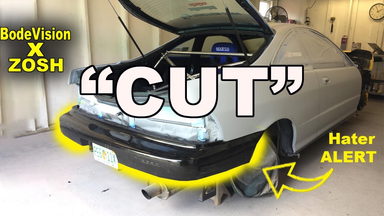 CUT REAR BUMPER! Zosh's K24 Integra - YouTube