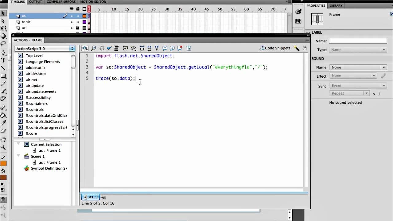 Flash ActionScript 3.0 SharedObjects - YouTube