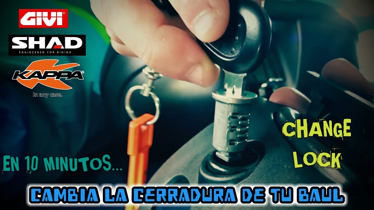 Cambiar cerradura baul moto CHANGE LOCK Kappa Shad Givi - YouTube