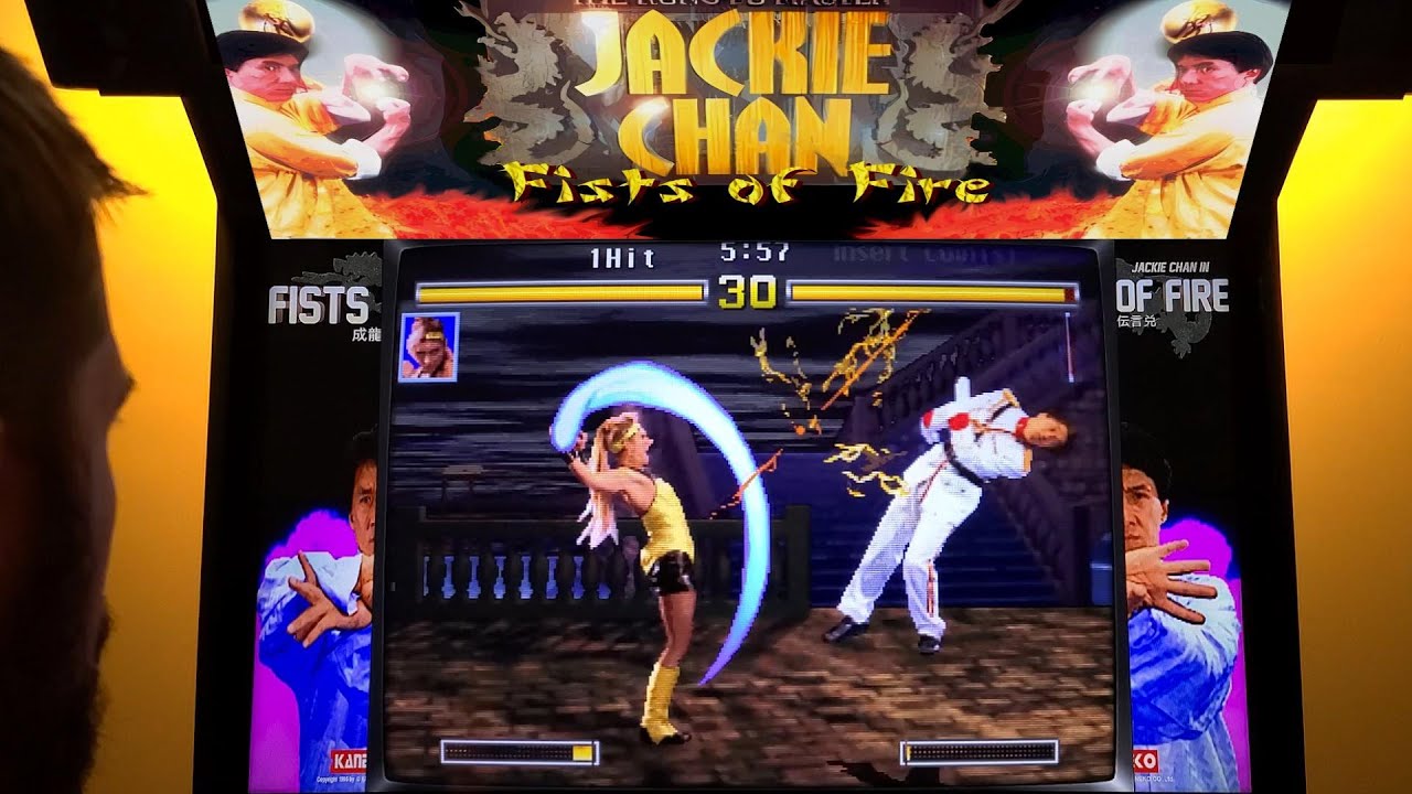 Jackie Chan in Fists of Fire Arcade Cabinet MAME Gameplay w ...