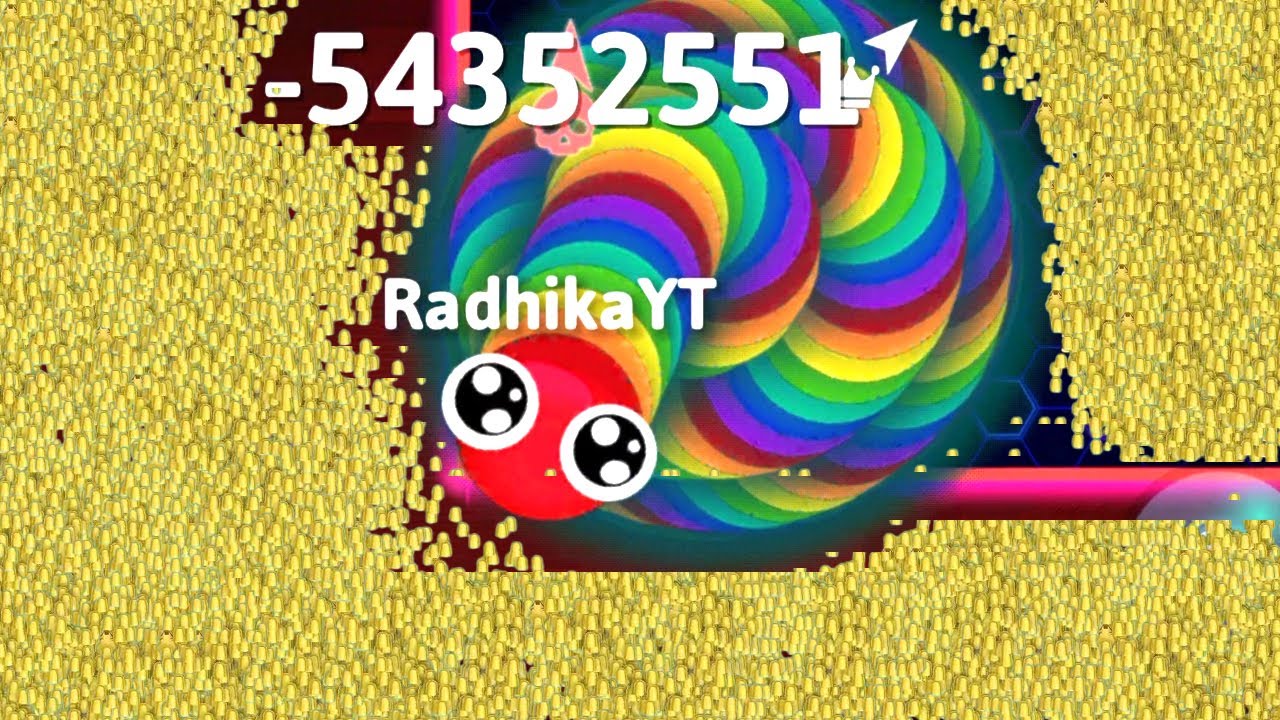 OMG! RAINBOW SNAKE FEED CUTE NOOBS IN SNAKES IO 🐍 BEST EPIC SNAKE IO ...