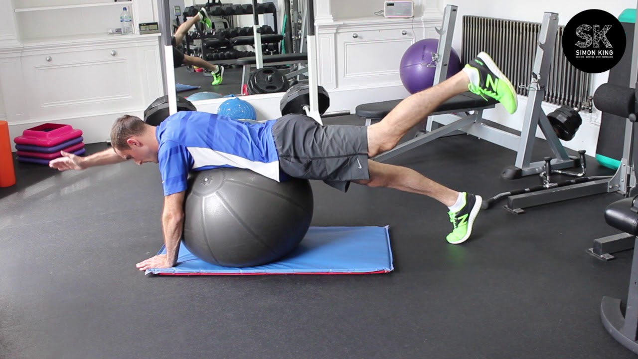 Swiss Ball Superman Exercise - YouTube