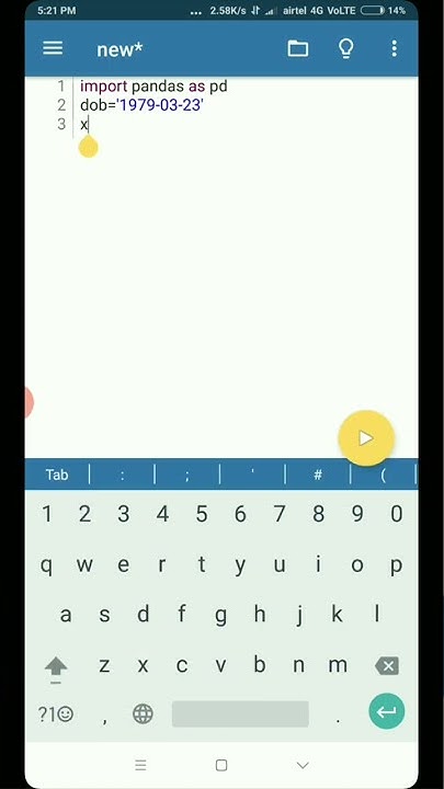 How To Calculate Age Using Python Pandas Android Pyroid3 App Youtube 