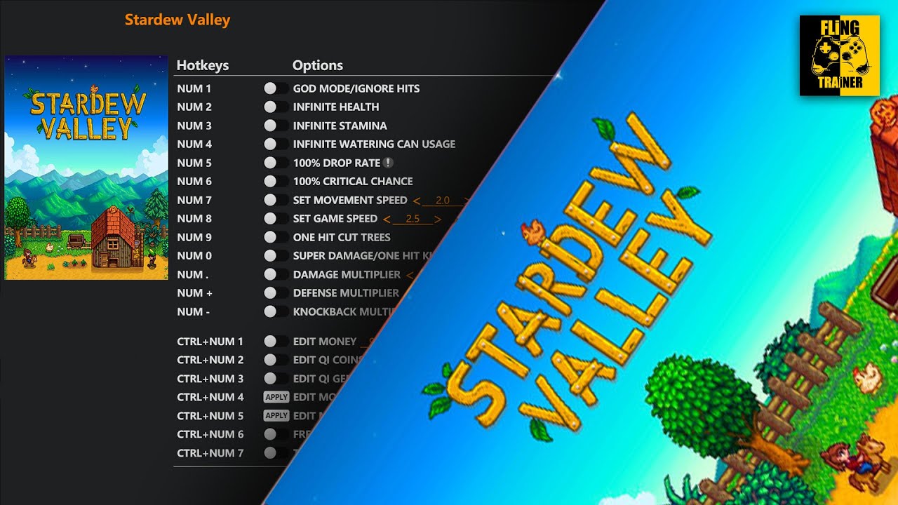 Stardew Valley Trainer - FLiNG | FLiNGTRAiNER - YouTube