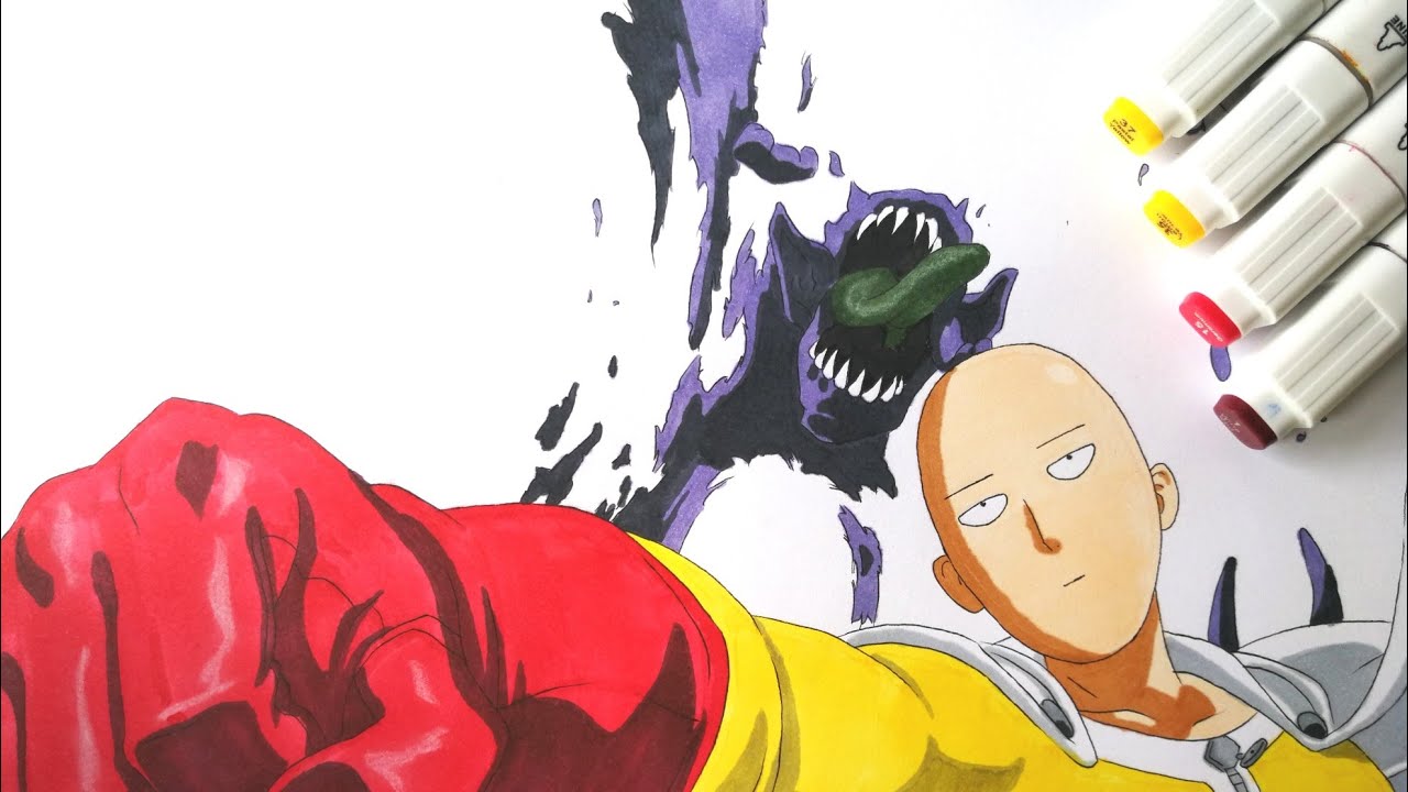 Drawing SAITAMA (First Punch Ever) - YouTube