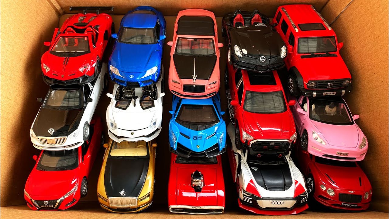 BOX FULL of Diecast Cars \ New model Cars - YouTube