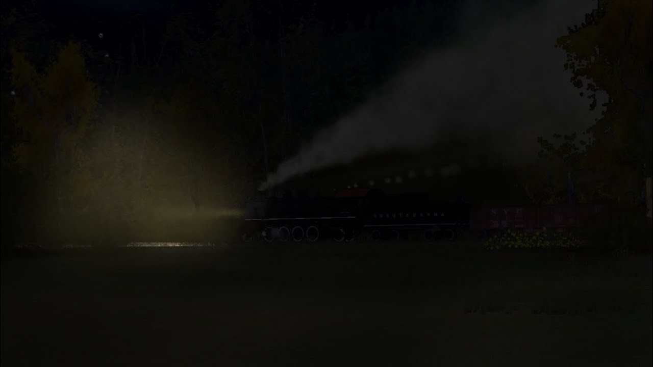 Trainz: Susquehanna SY Class Mikado #142 at night - YouTube