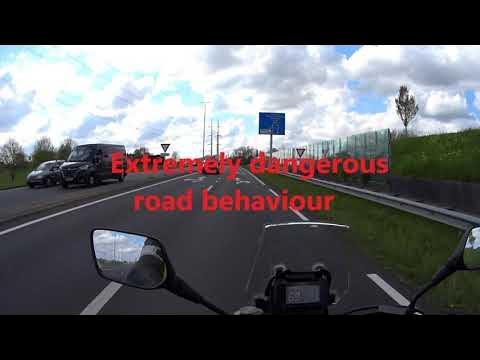 Extremely dangerous road behaviour: way too close! - YouTube
