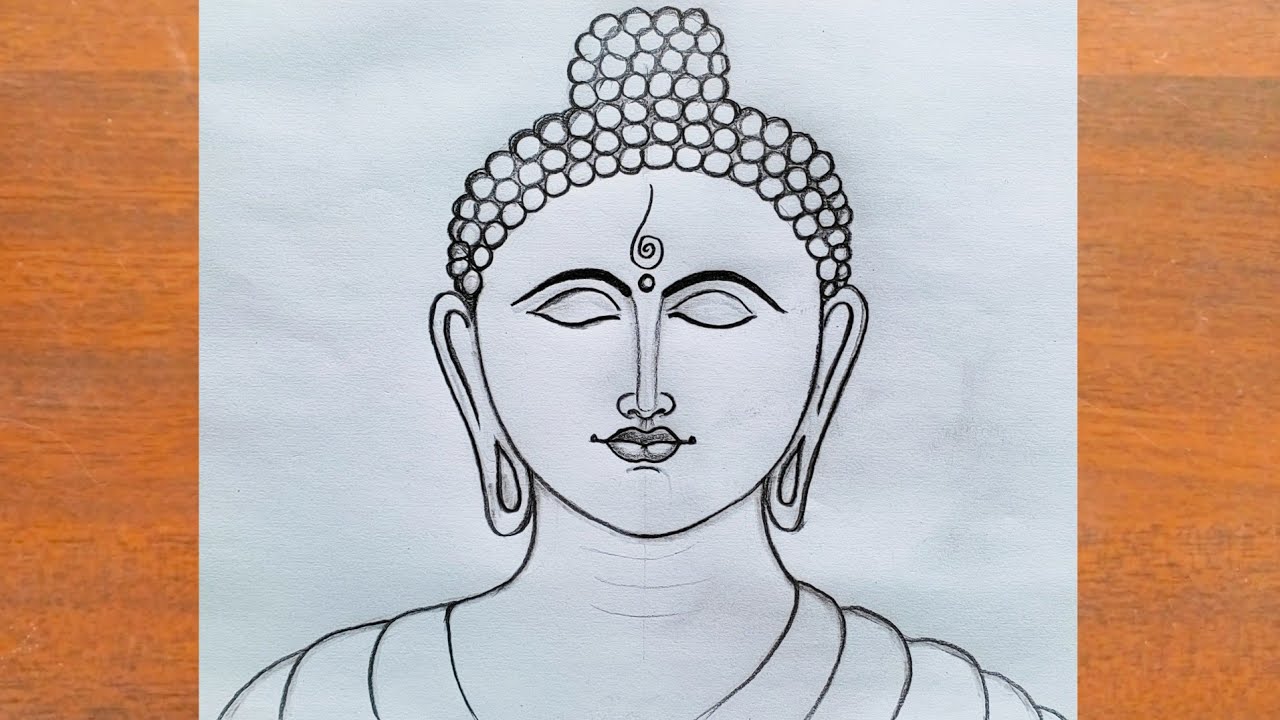 Lord Buddha Drawing / How to Draw Lord Buddha Easy Step By Step ...