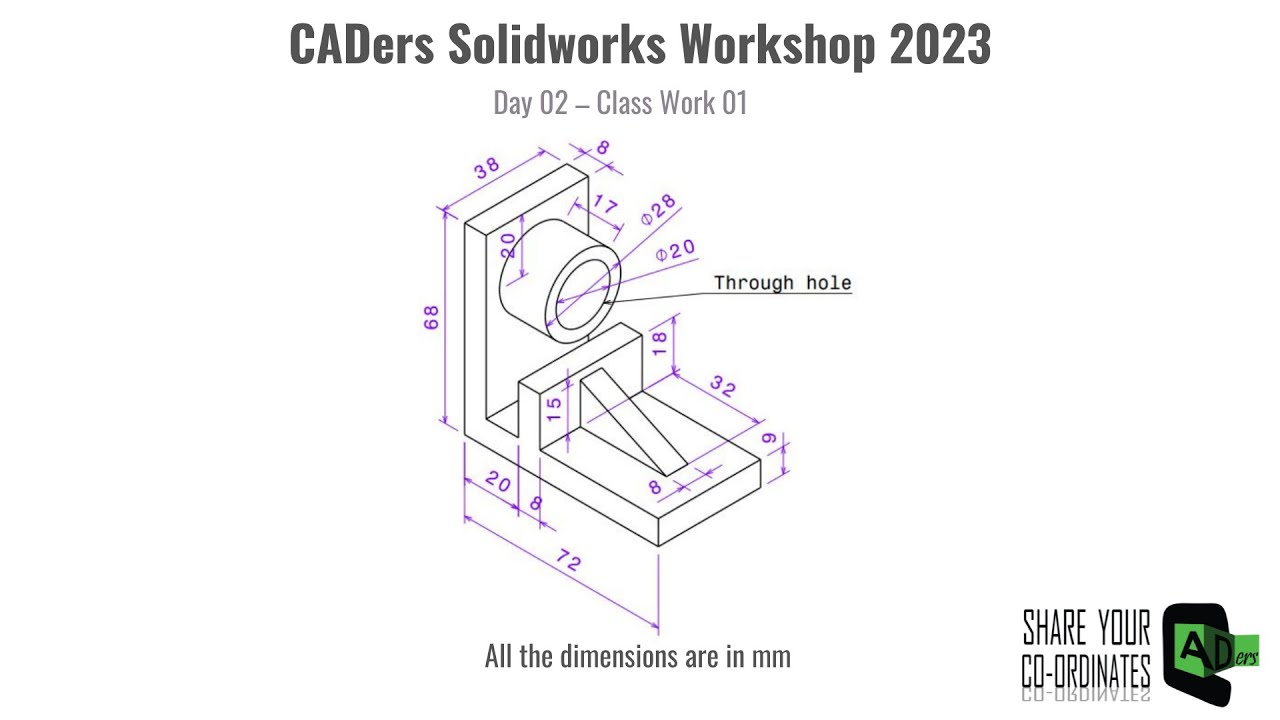 Day 02 Class Work 01|| (Features) || (SOLIDWORKS Workshop 2023) - YouTube