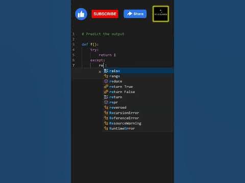 Solving complex MCQ on exceptional handling concept in Python | At A Glance! | #shorts # ...