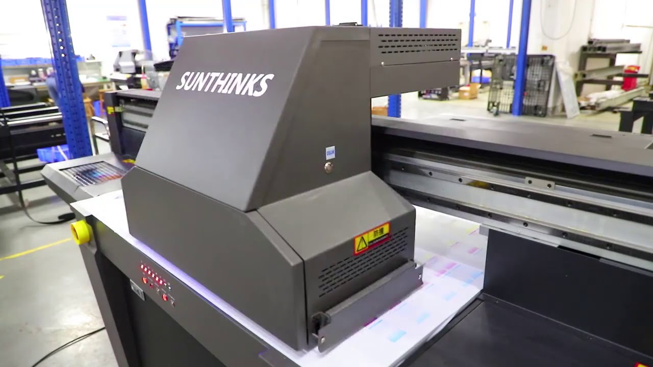 SUNTHINK 1.1x1.5m UV PRINTER with Ricoh print heads - YouTube