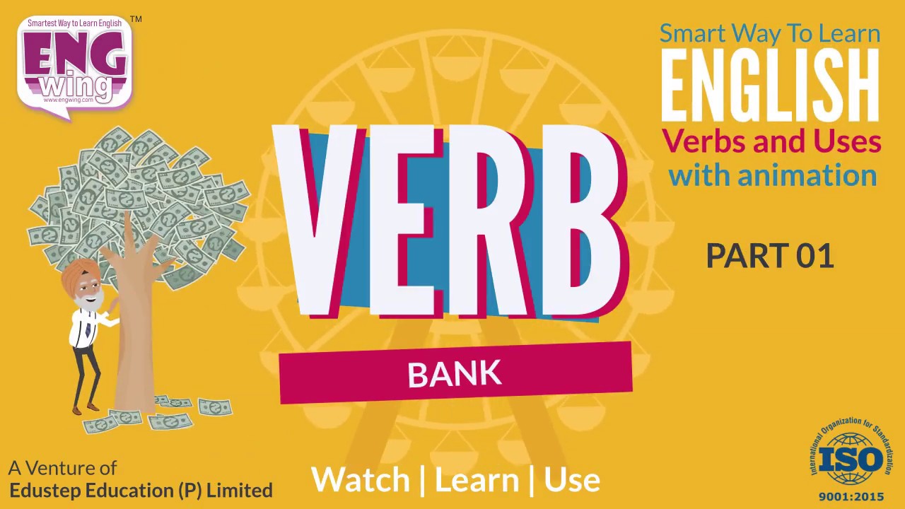 Learn Daily Use of English Verbs: 5 Verbs of BANK 1 - YouTube