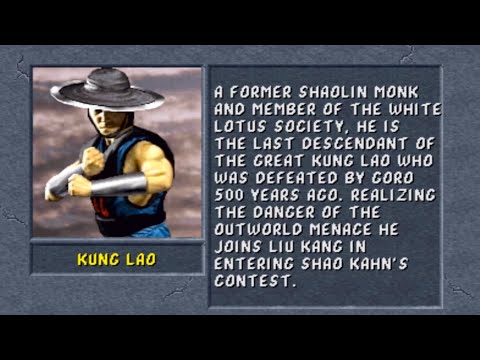 Mortal Kombat II - Arcade - Biography and Ending - Kung Lao