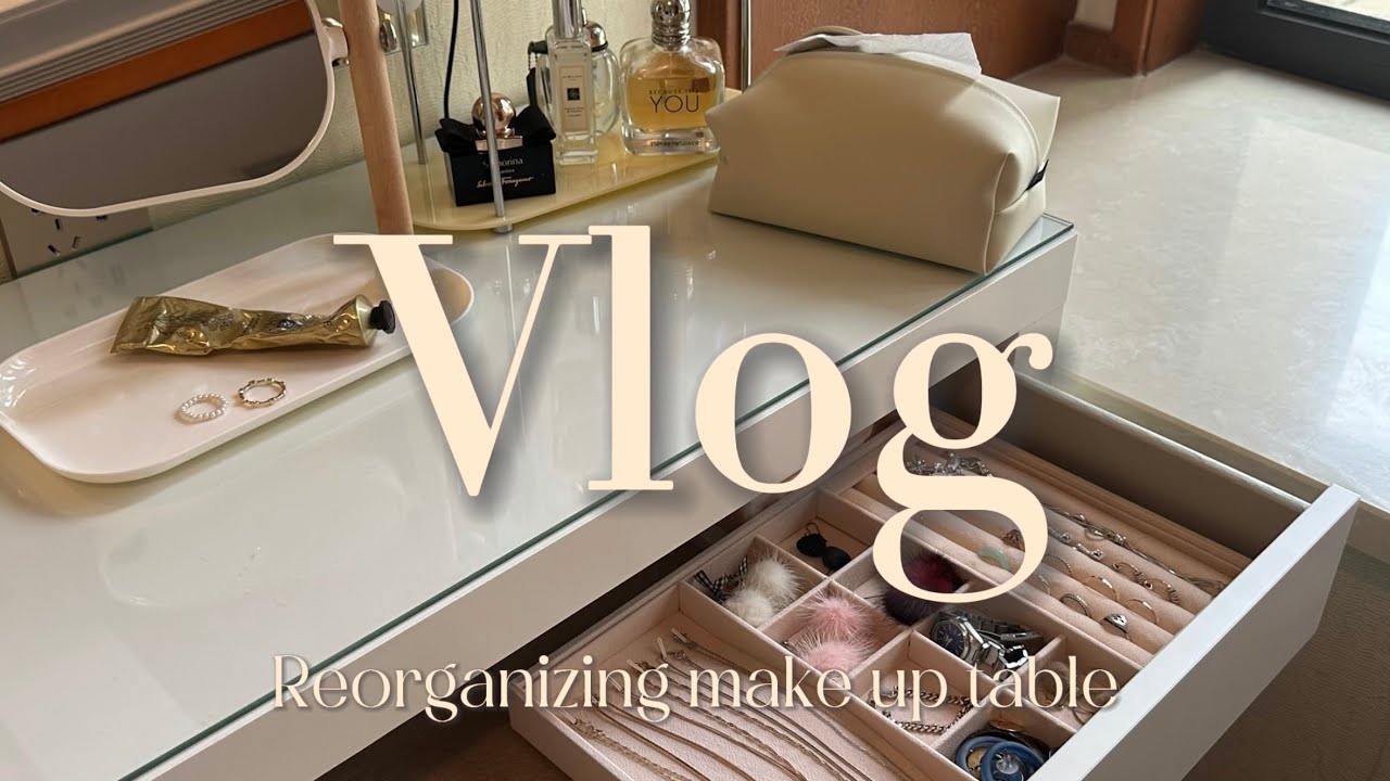 Organization of my makeup table | IKEA and online shopping items ...