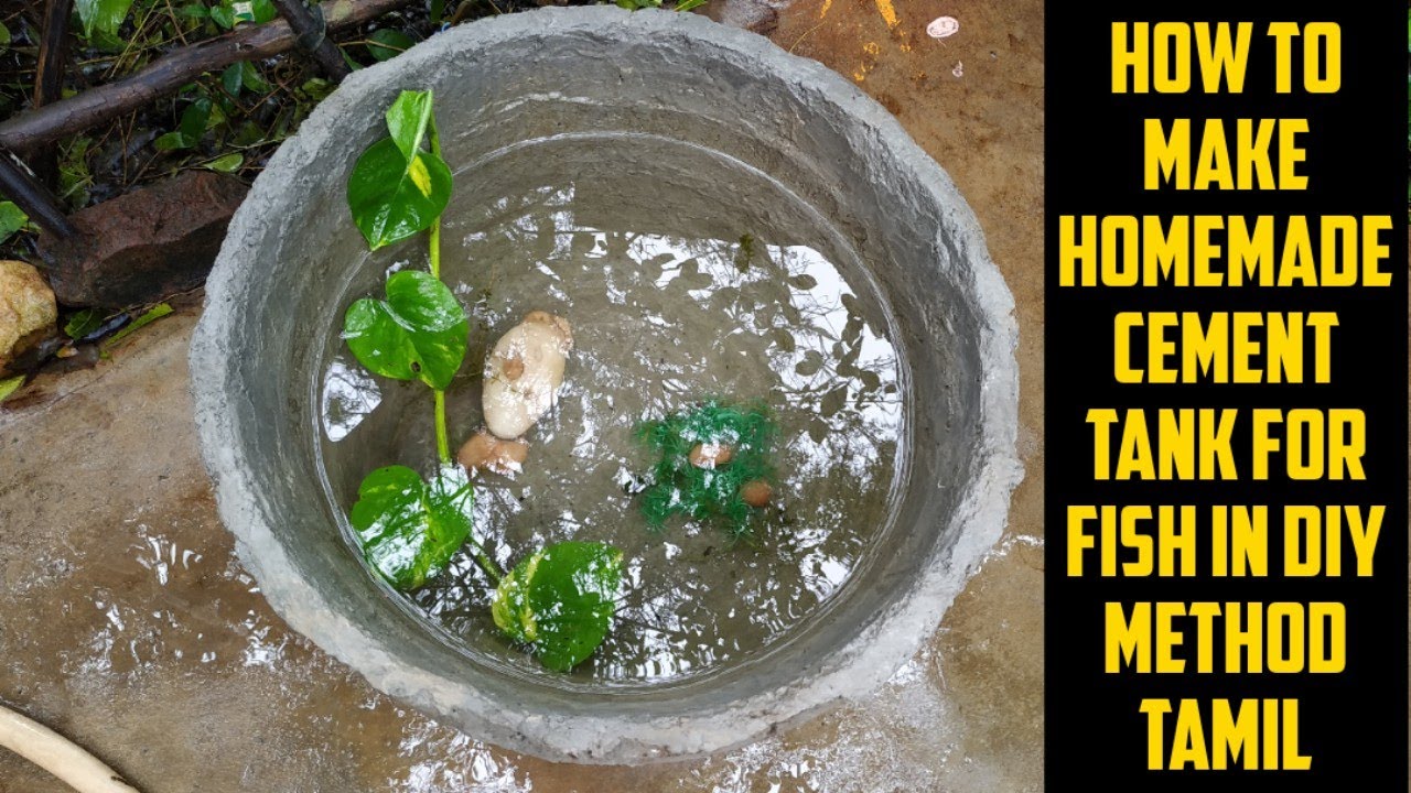 HOW TO MAKE HOMEMADE CEMENT TANK FOR FISH IN DIY METHOD TAMIL 2021 ...