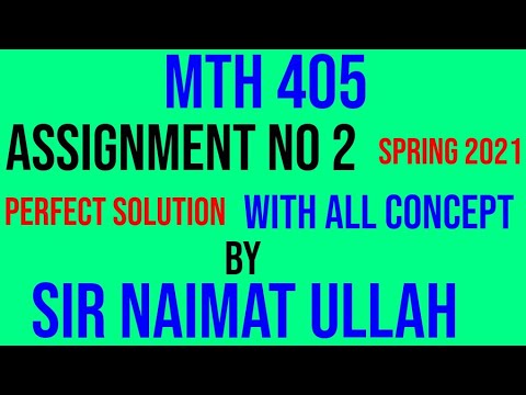 MTH405 assignment no 2 solution 2021|MTH 405|assignment 2|symmetric ...