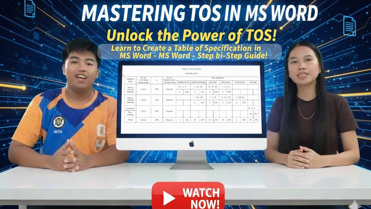 Stop Guessing! | Master the Table of Specification (TOS) in MS Word ...