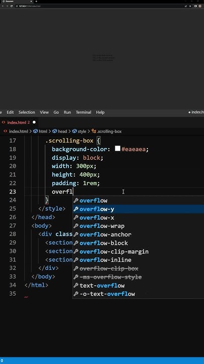 Scrollbar inside a html div | #shorts - YouTube