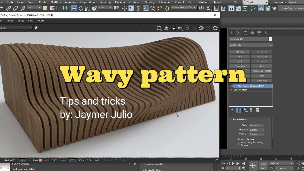 Wavy pattern in 3ds max - YouTube