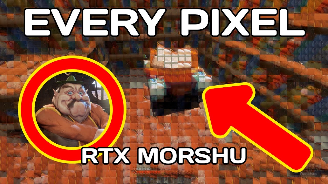 Minecraft but EVERY PIXEL is RTX Morshu! - YouTube