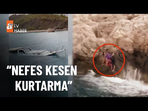 Tekneleri battı denizde ölüm kalım savaşı verdiler! - atv Haber 19 Ekim 2022