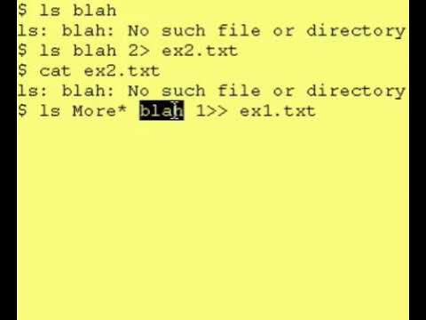 Intro To Korn Shell - 16a Saving Output - YouTube
